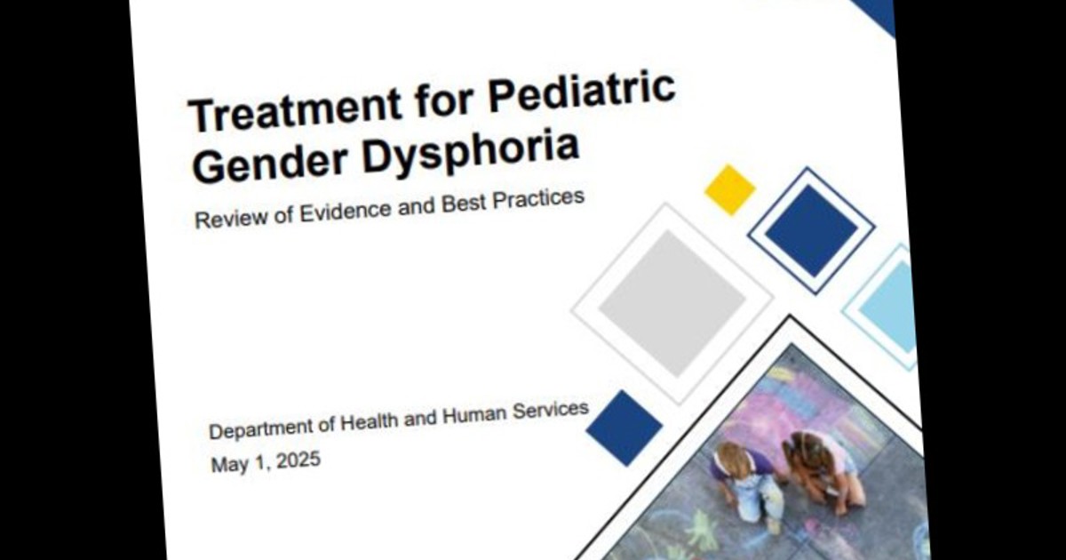 AFN - HHS report steers gender dysphoria guidance away from chemical ...